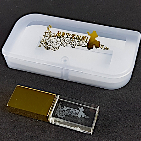 Matzumi-Logo Kristall / Crystal USB-Stick beleuchtet / lighted / Gold